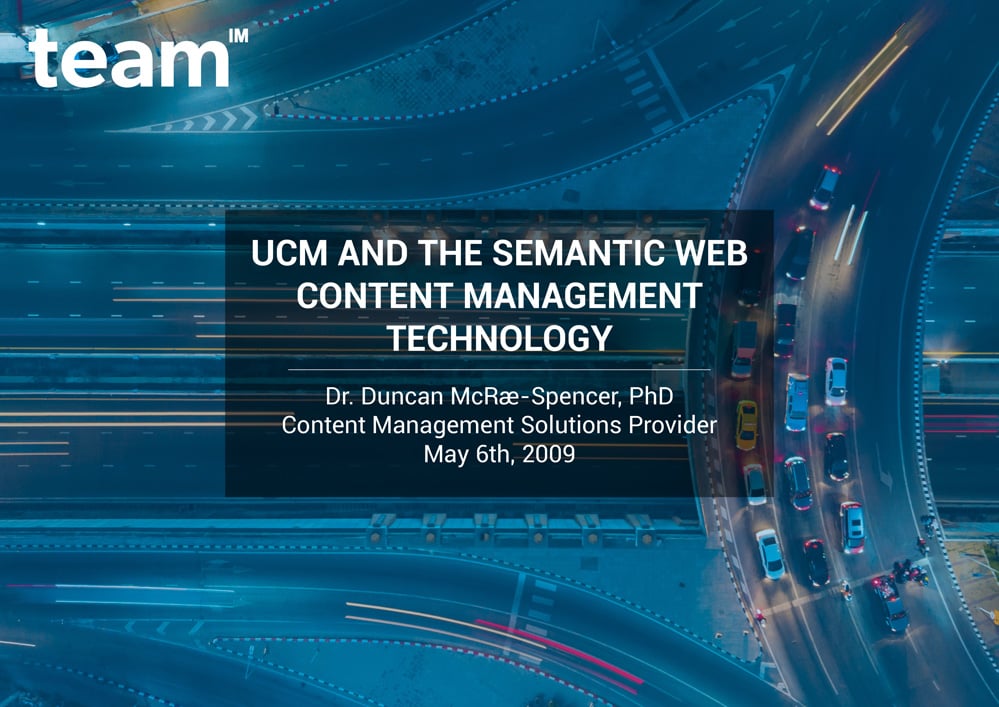 UCM and The Semantic Web Content Management Technology